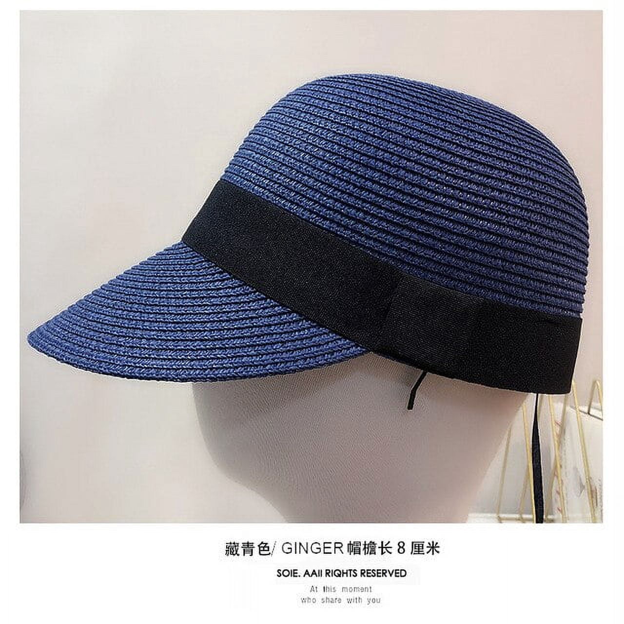 CoCopeanut Topi Jerami Musim Panas 2022 untuk Wanita Topi Berkuda ...