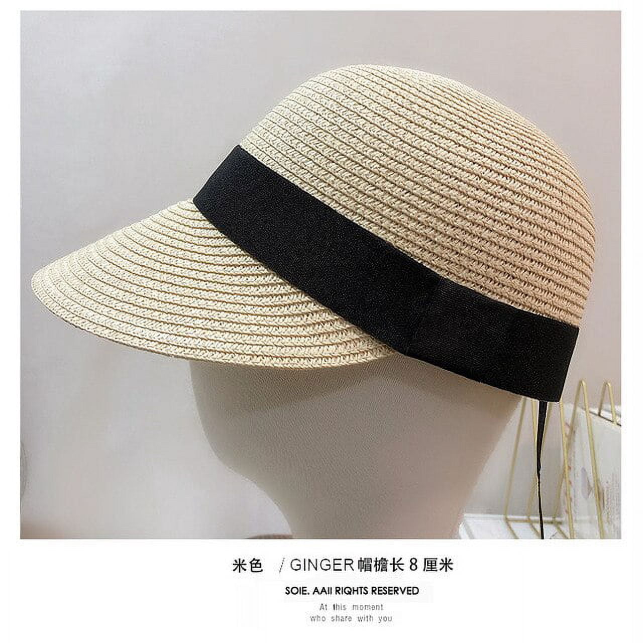 CoCopeanut Topi Jerami Musim Panas 2022 untuk Wanita Topi Berkuda ...