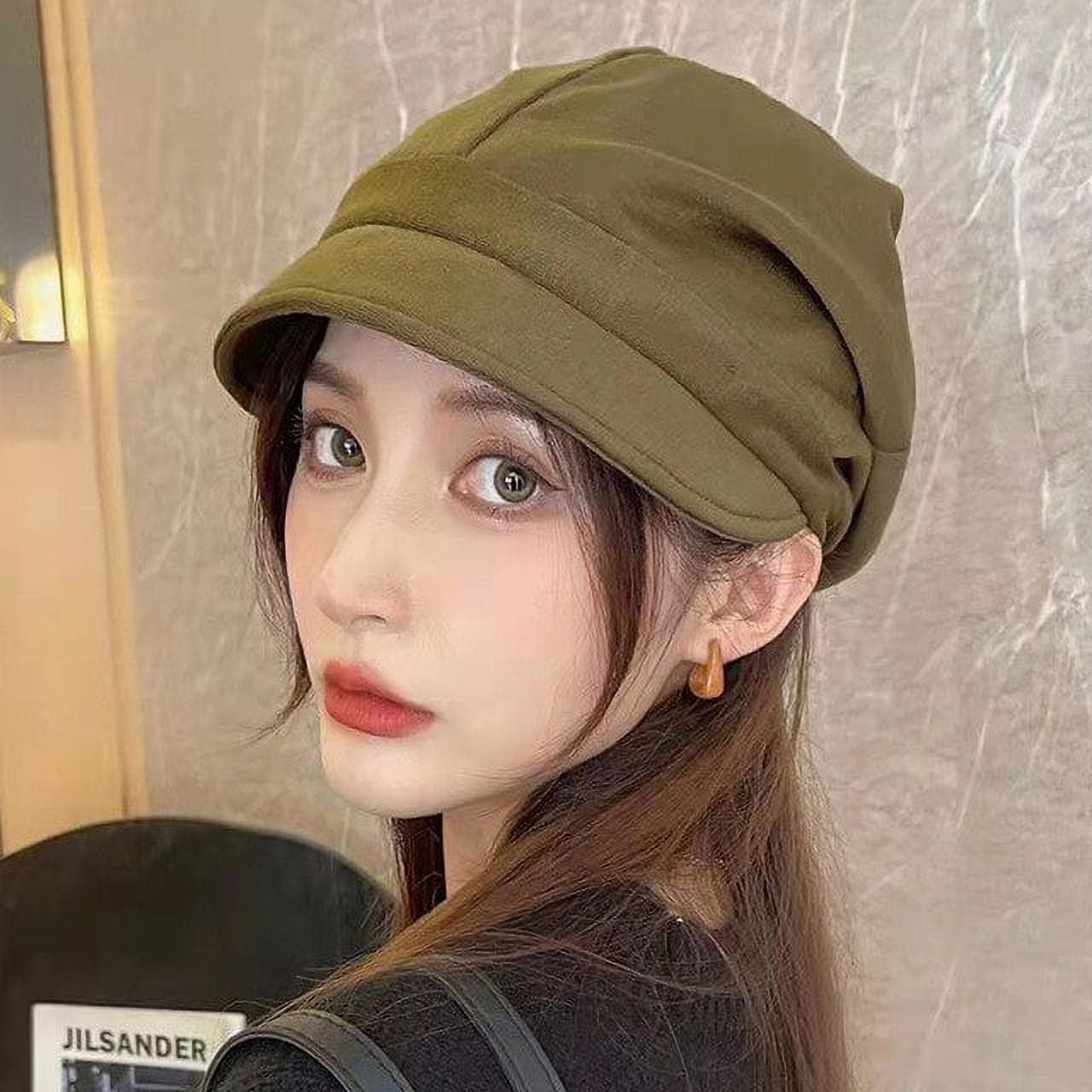 CoCopeanut Topi Kupluk Skullies Warna Solid untuk Wanita Topi 2022 Topi ...