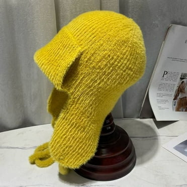 Winter Unisex Bomber Hats Earflap Faux Fur Hat Goggles Trapper Pilot ...