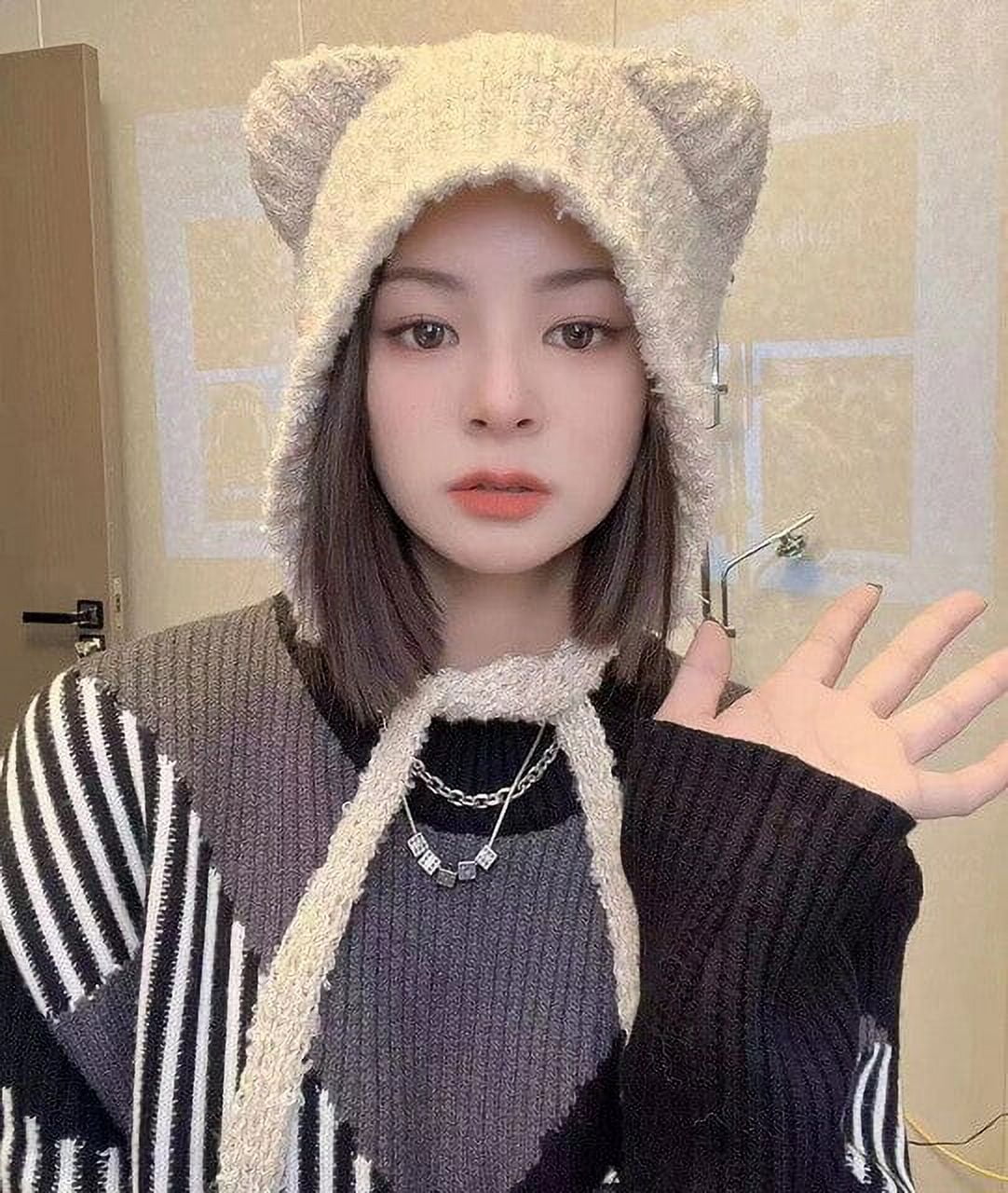 CoCopeanut Topi Musim Dingin Wanita 2022 Topi Beanie Padat Telinga ...