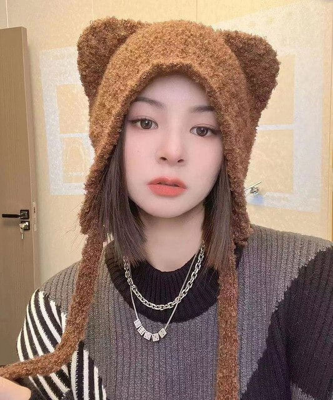 CoCopeanut Topi Musim Dingin Wanita 2022 Topi Beanie Padat Telinga ...