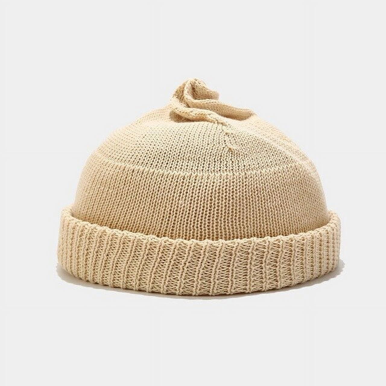 CoCopeanut Topi Rajut Uniseks untuk Wanita Topi Beanie Hitam Topi Pria ...