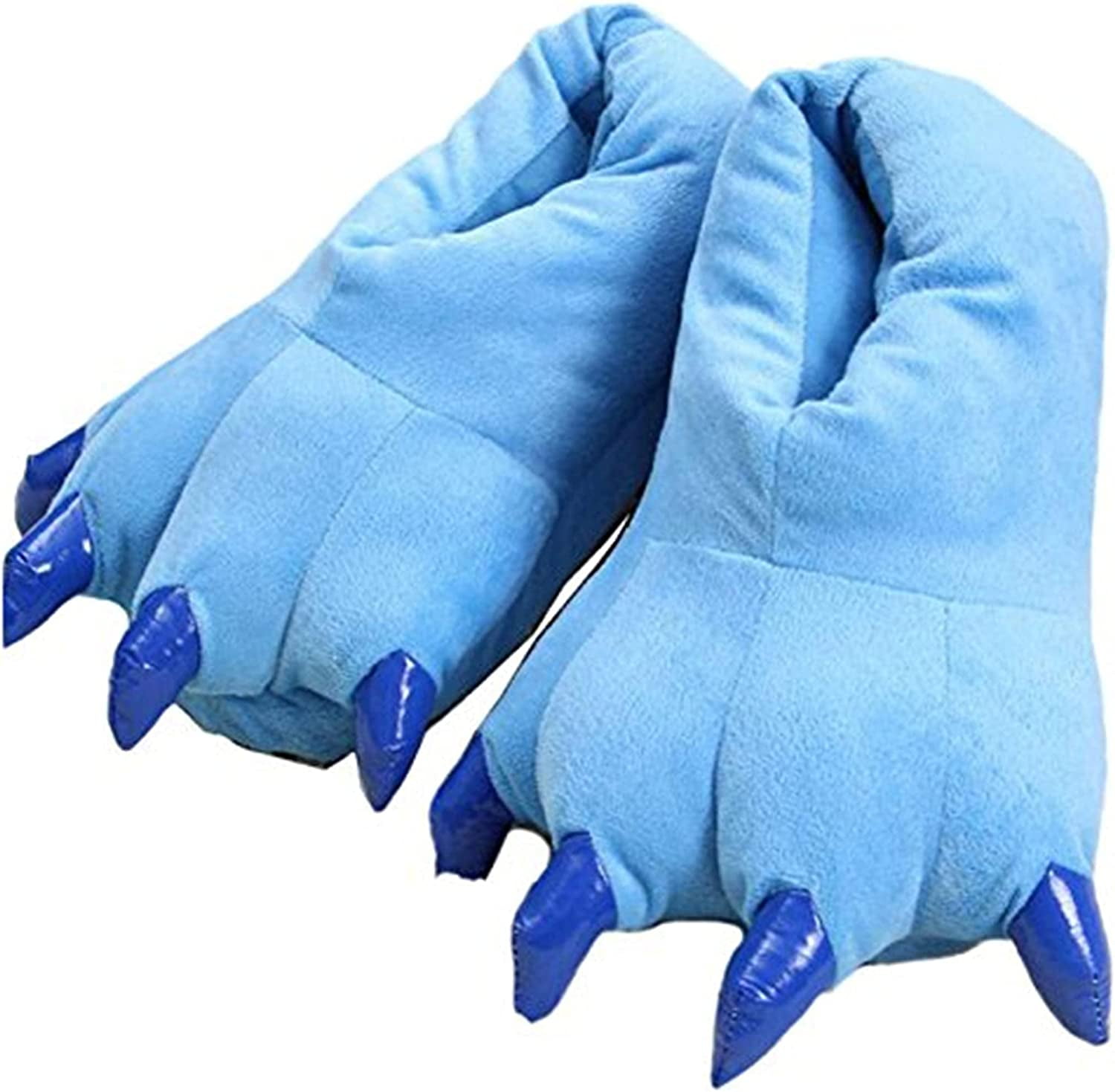 CoCopeanut Unisex Plush Animal Paw Slippers Dinosaur Claw Slippers ...