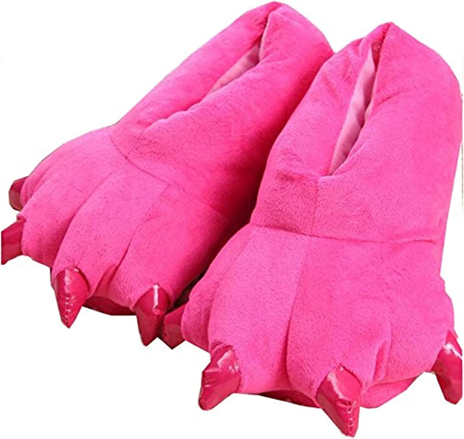 CoCopeanut Unisex Plush Animal Paw Slippers Dinosaur Claw Slippers ...