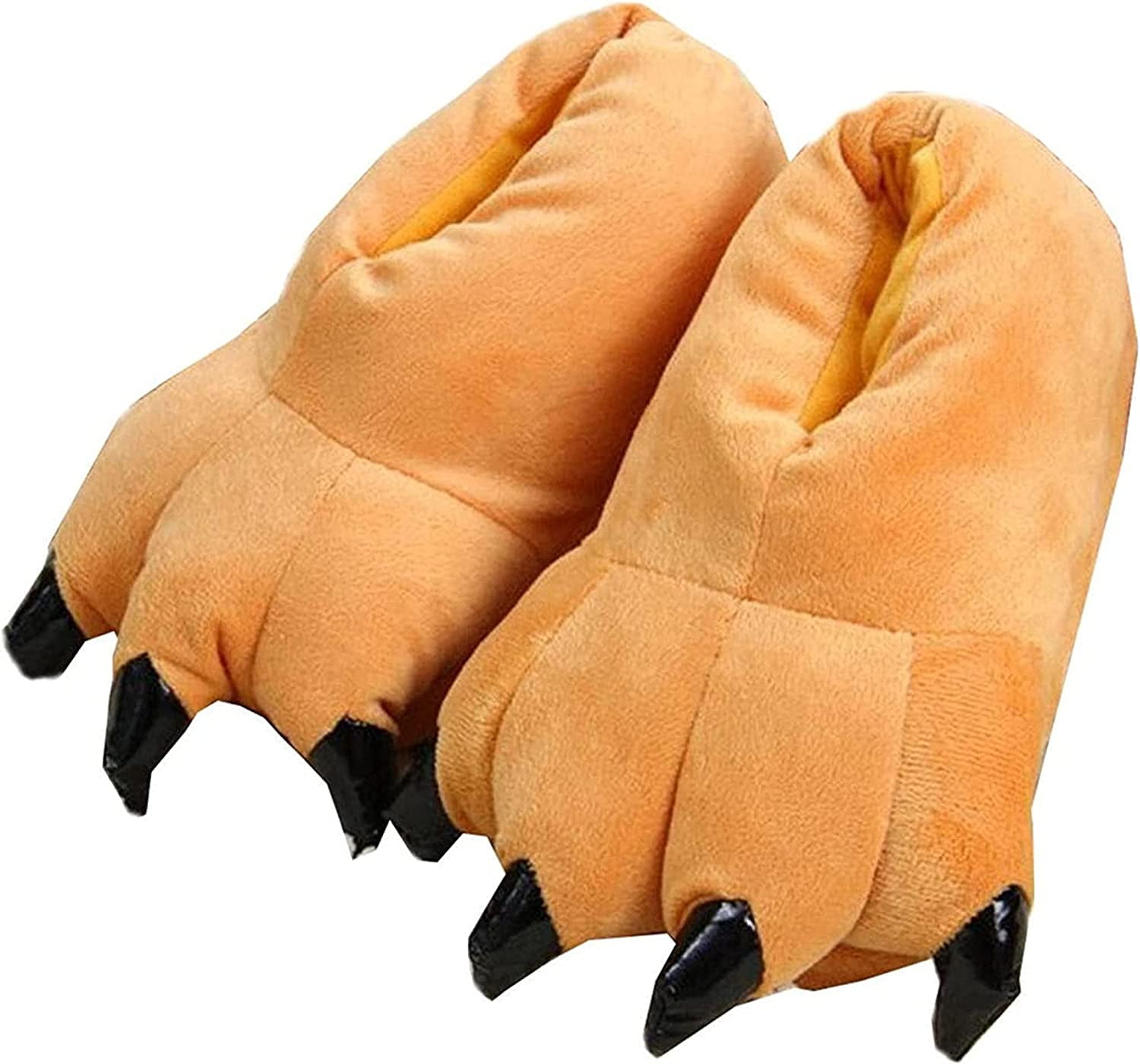 CoCopeanut Unisex Plush Animal Paw Slippers Dinosaur Claw Slippers ...