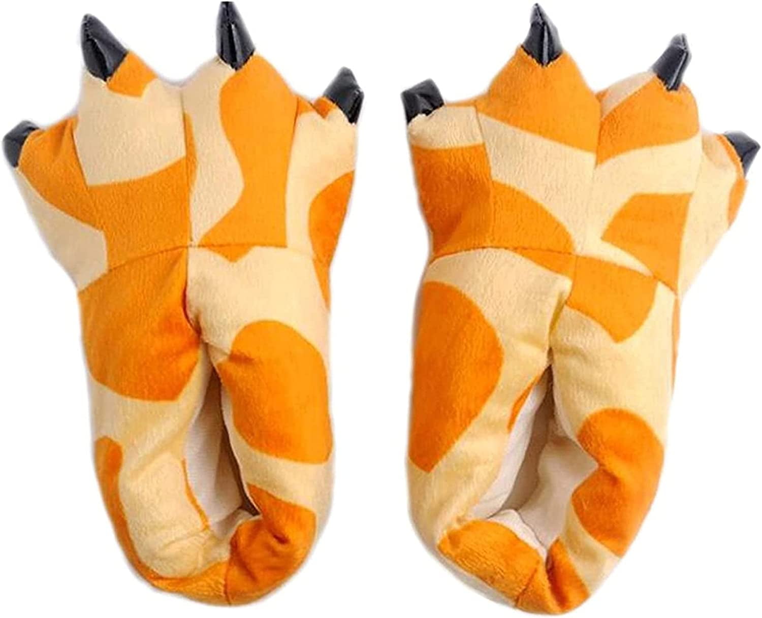 CoCopeanut Unisex Plush Animal Paw Slippers Dinosaur Claw Slippers ...