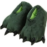 CoCopeanut Unisex Plush Animal Paw Slippers Dinosaur Claw Slippers ...