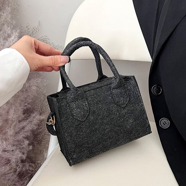 CoCopeanut Women Portable Shoulder Message Bag Pure Felt Mini Purse ...