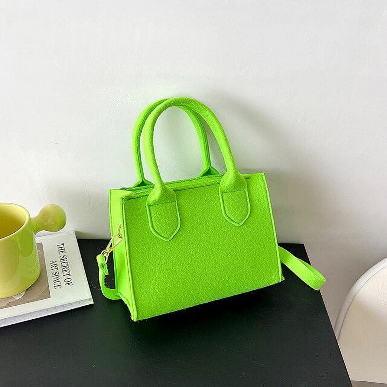CoCopeanut Women Portable Shoulder Message Bag Pure Felt Mini Purse ...