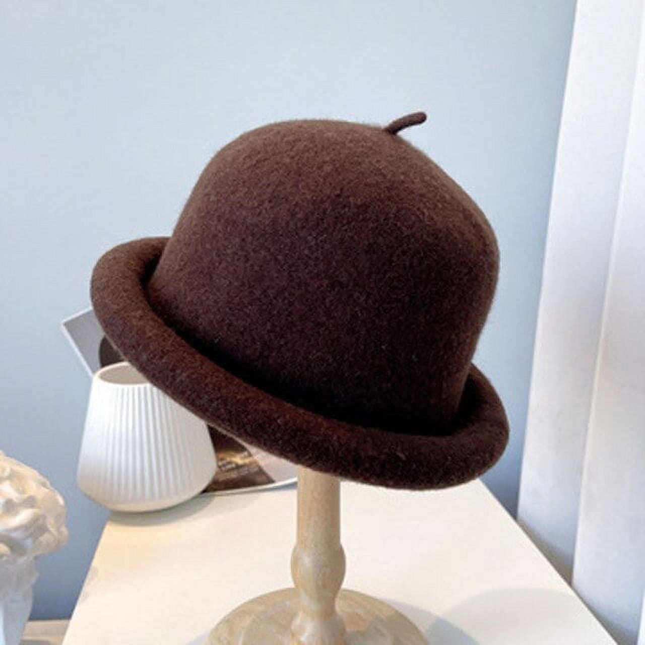 CoCopeaunt Autumn And Winter Wool Knit Ball Cap Lovely Tweet Lady Cap ...