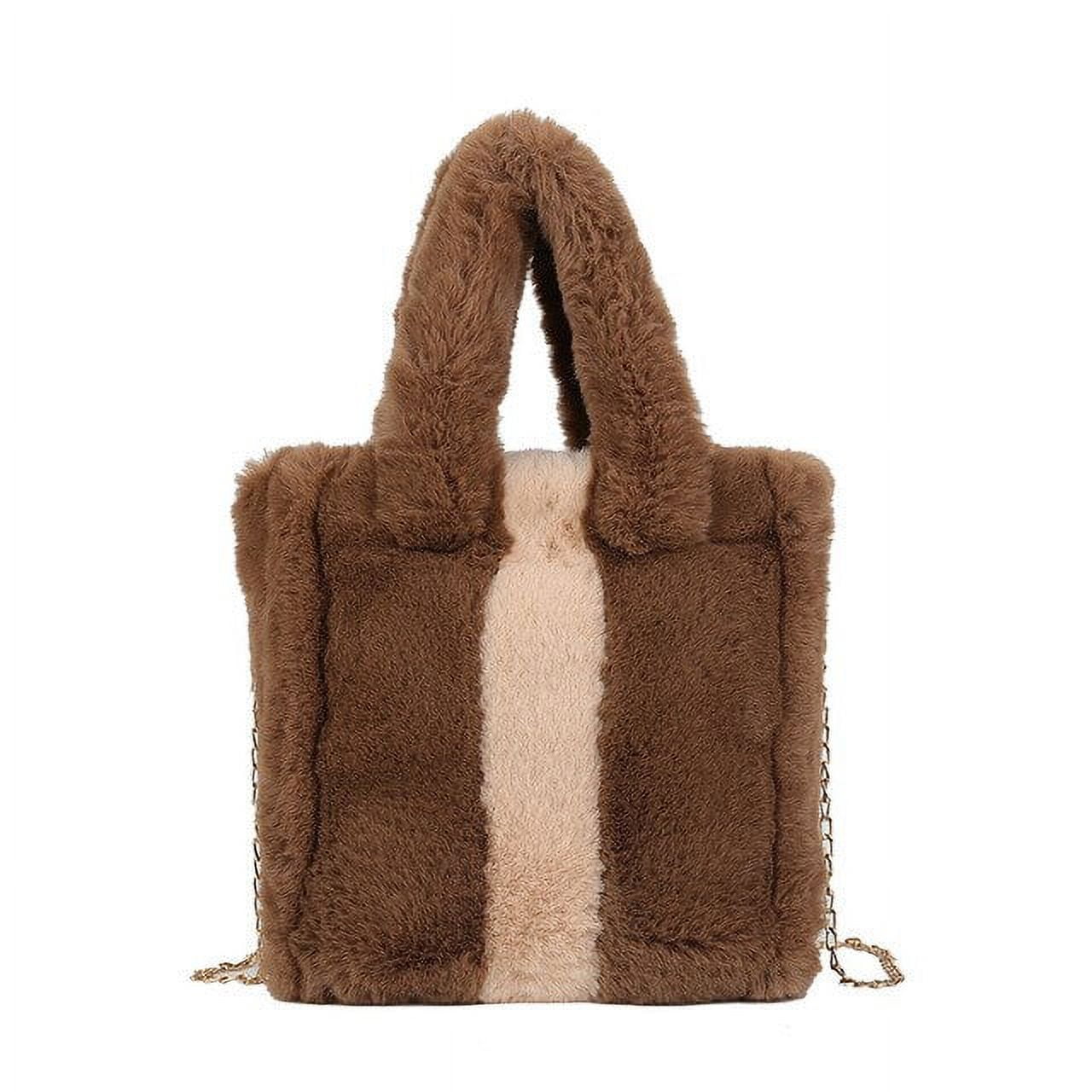 CoCopeaunt Autumn New Womens Premium Faux Plush Handbag Large Capacity ...