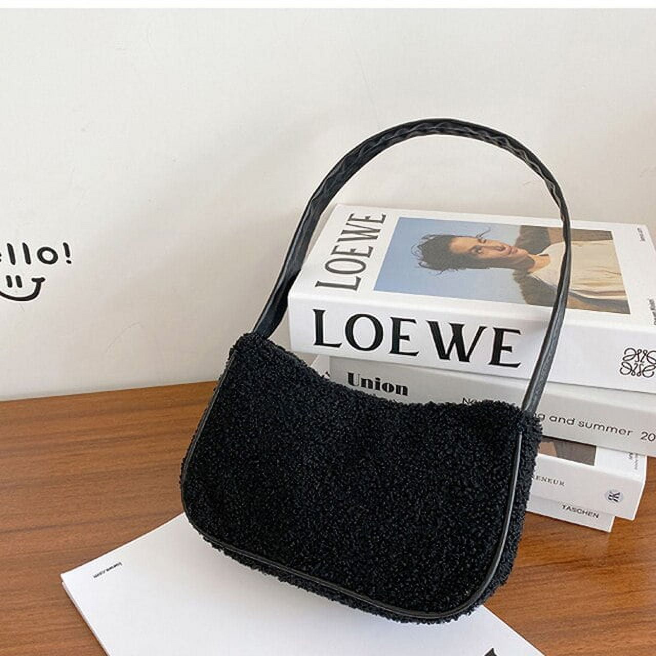CoCopeaunt Autumn Winter Fashion New Female Square Tote bag Woolen ...