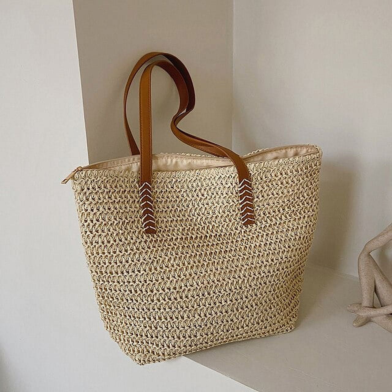 CoCopeaunt Big Straw Weave Tote Bags for Women Large Capacity Woven ...