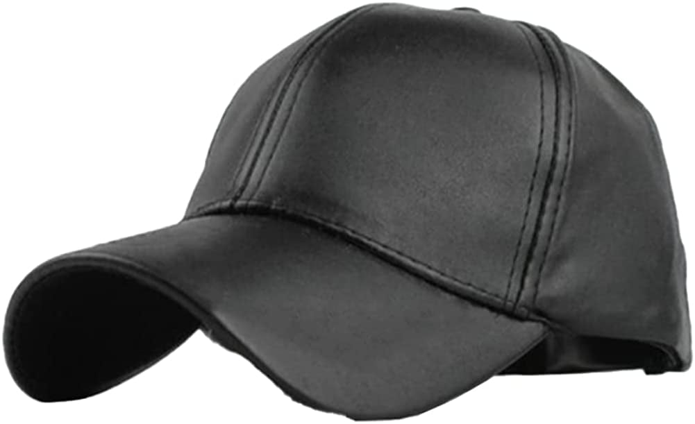 CoCopeaunt Classic Fashion PU Leather Baseball Cap for Men Women Shiny ...