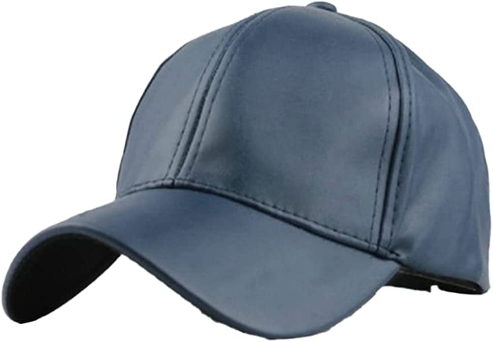CoCopeaunt Classic Fashion PU Leather Baseball Cap for Men Women Shiny ...
