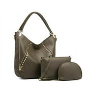 Christian Audigier Gwen Bowler Handbag - Taupe - Walmart.com