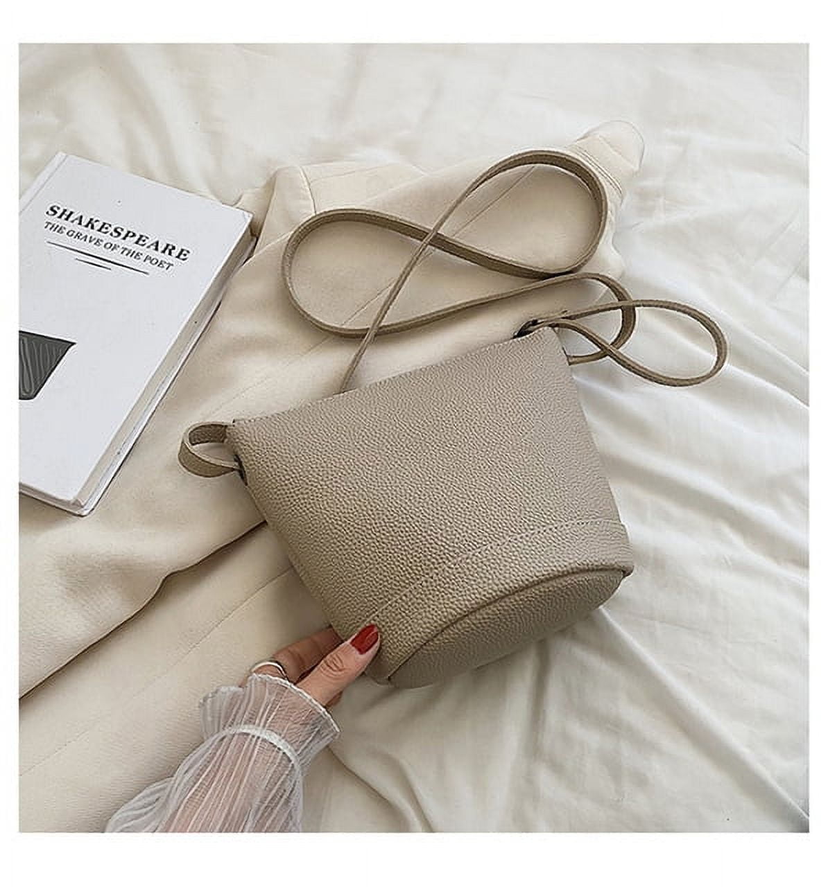 CoCopeaunt Female Classic Bucket Messenger Bag Soft Leather Shoulder ...