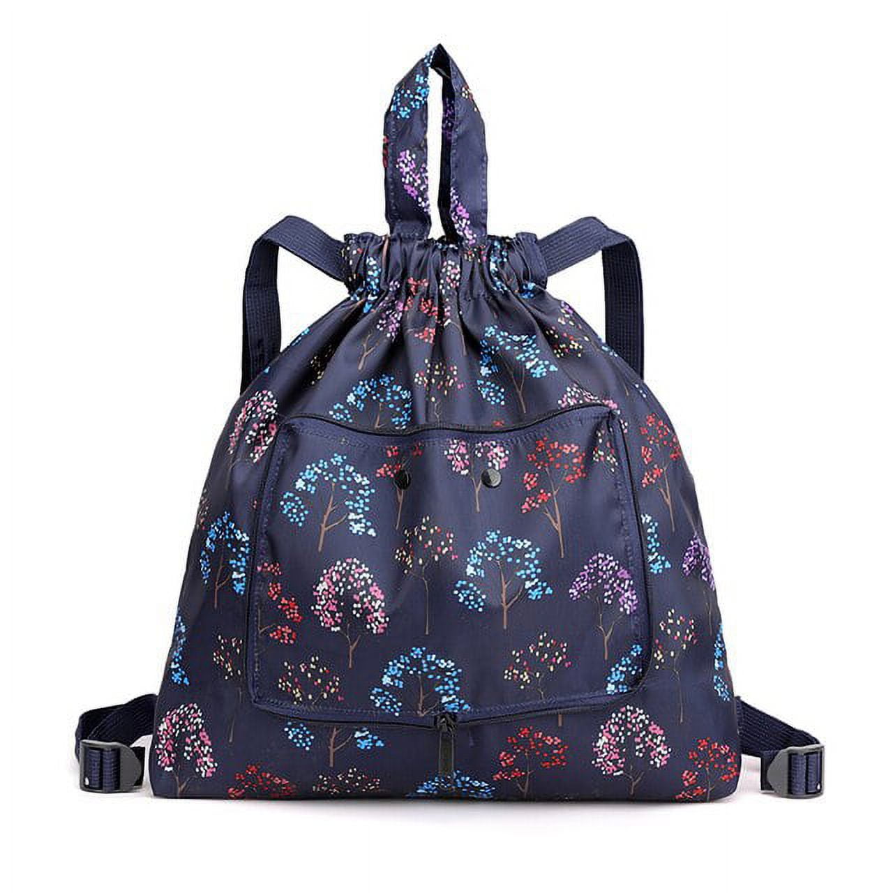 CoCopeaunt Foldable Floral Waterproof String Backpack For Gym Workout ...
