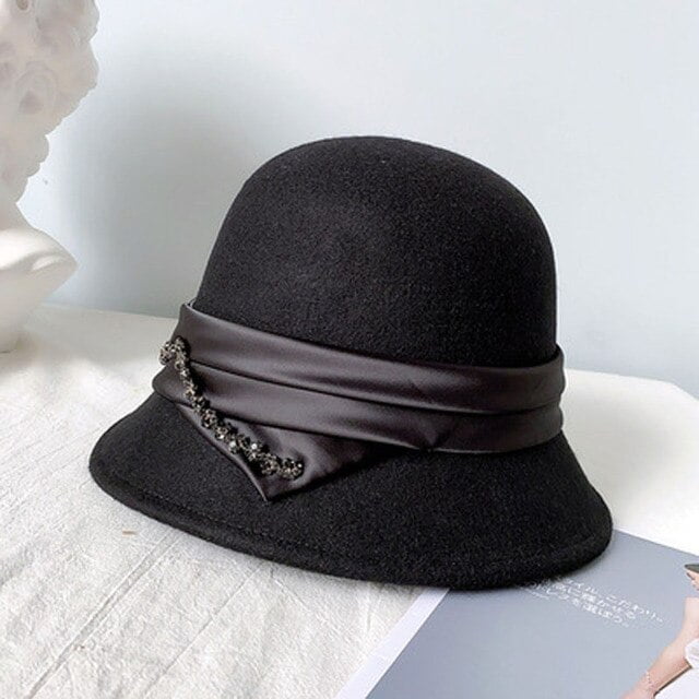 CoCopeaunt French Socialite Wool Felt Hat, Autumn And Winter Elegant ...