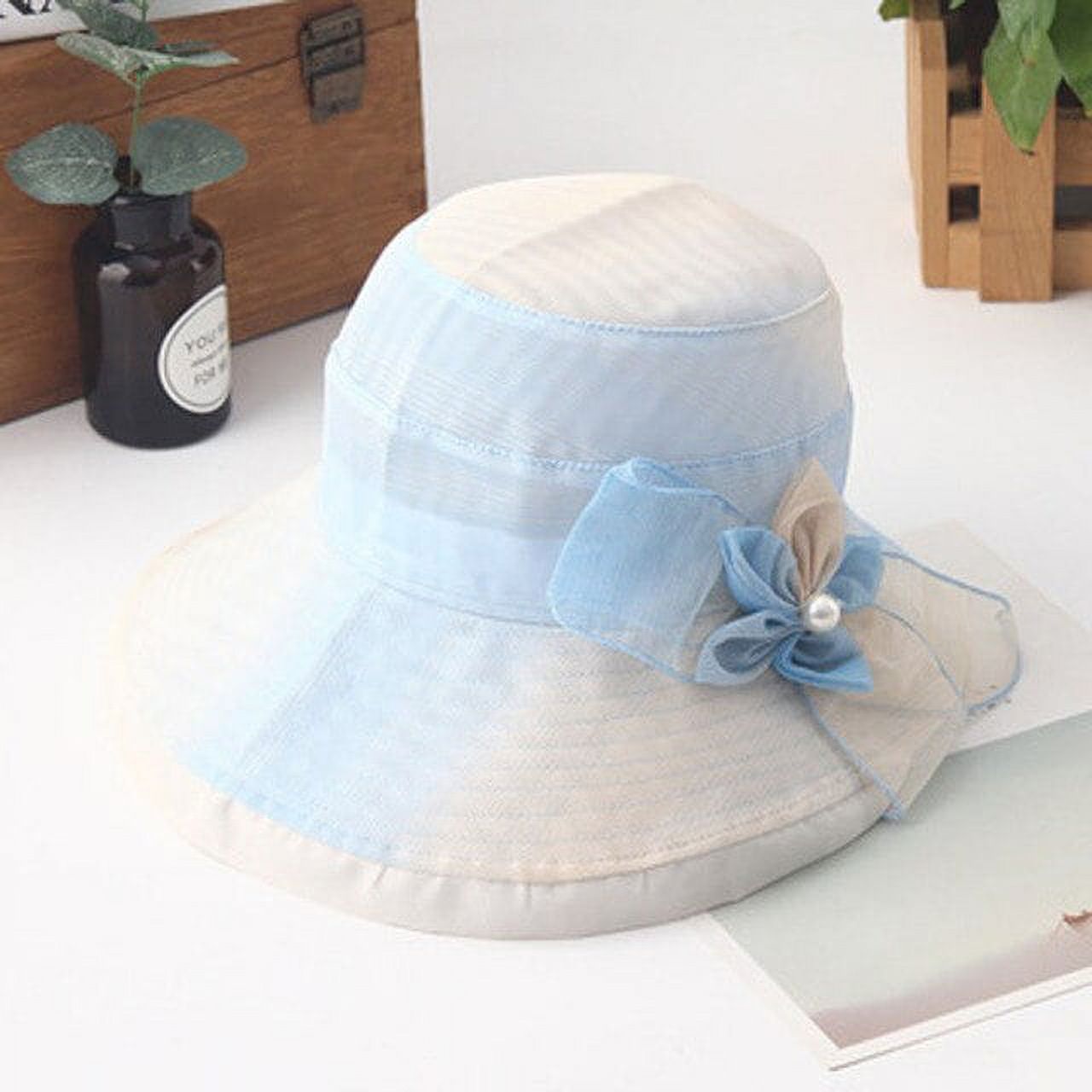 CoCopeaunt Hat Ladies Summer Cloth Hat Sun Hat Foldable Sunscreen ...