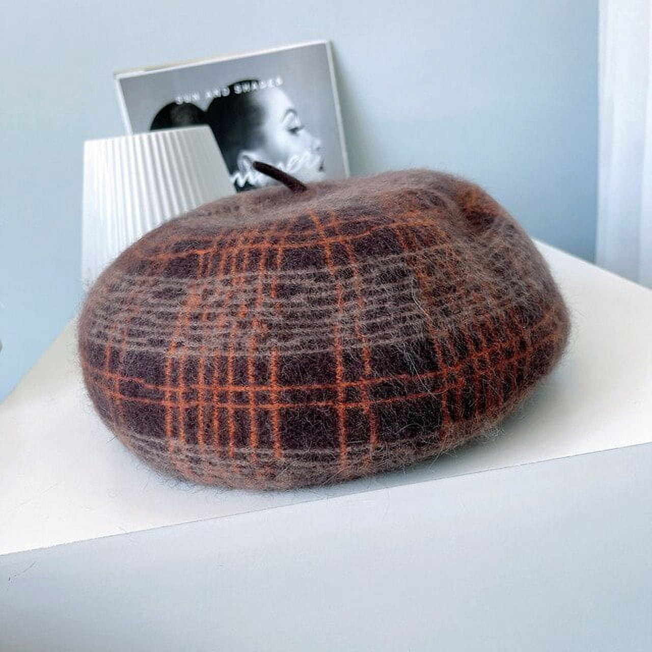 CoCopeaunt Japanese Angora Rabbit Wool Blend Beret Women Art Ice Crack ...