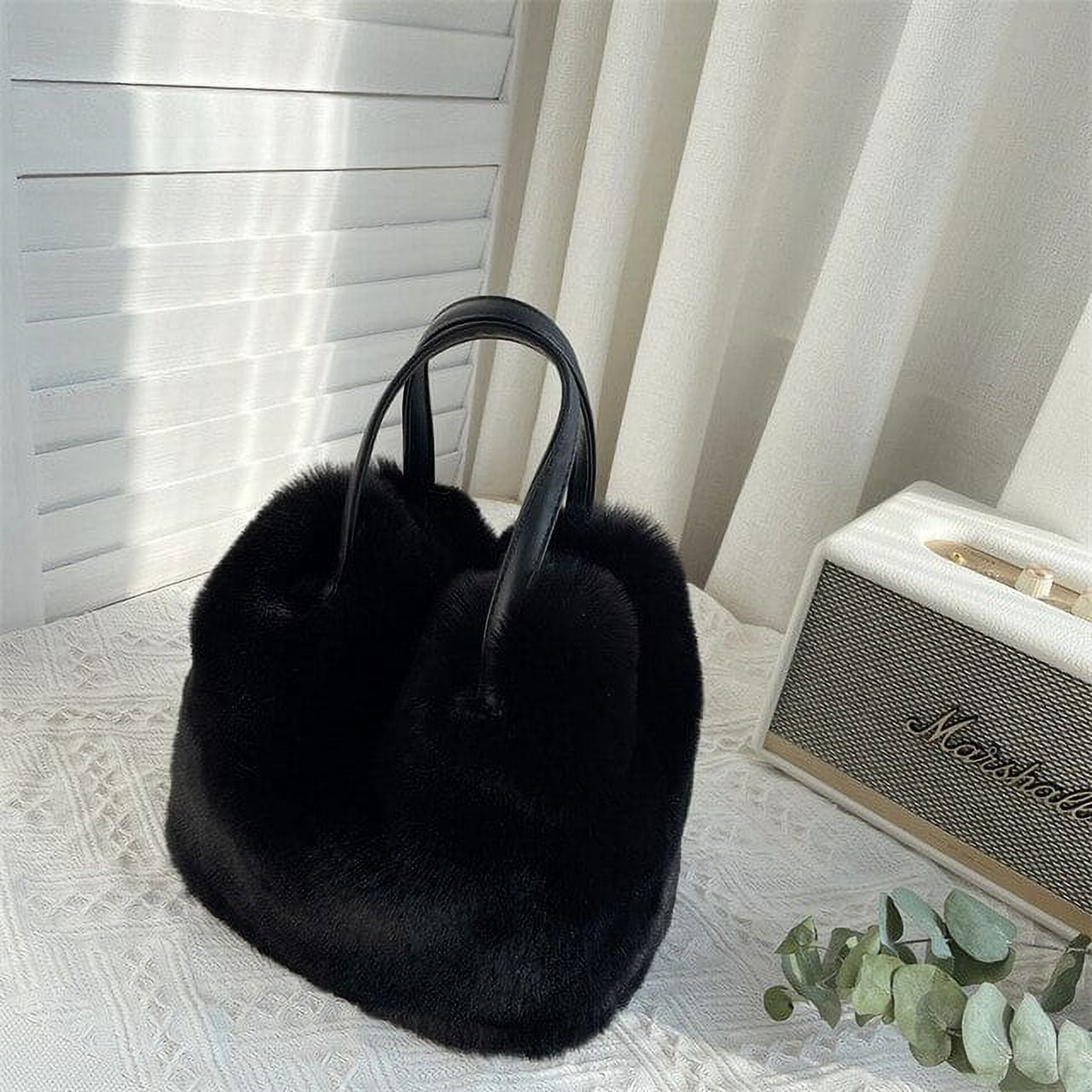 CoCopeaunt Luxury Handbag High Quality Artificial Plush Rabbit Hair ...