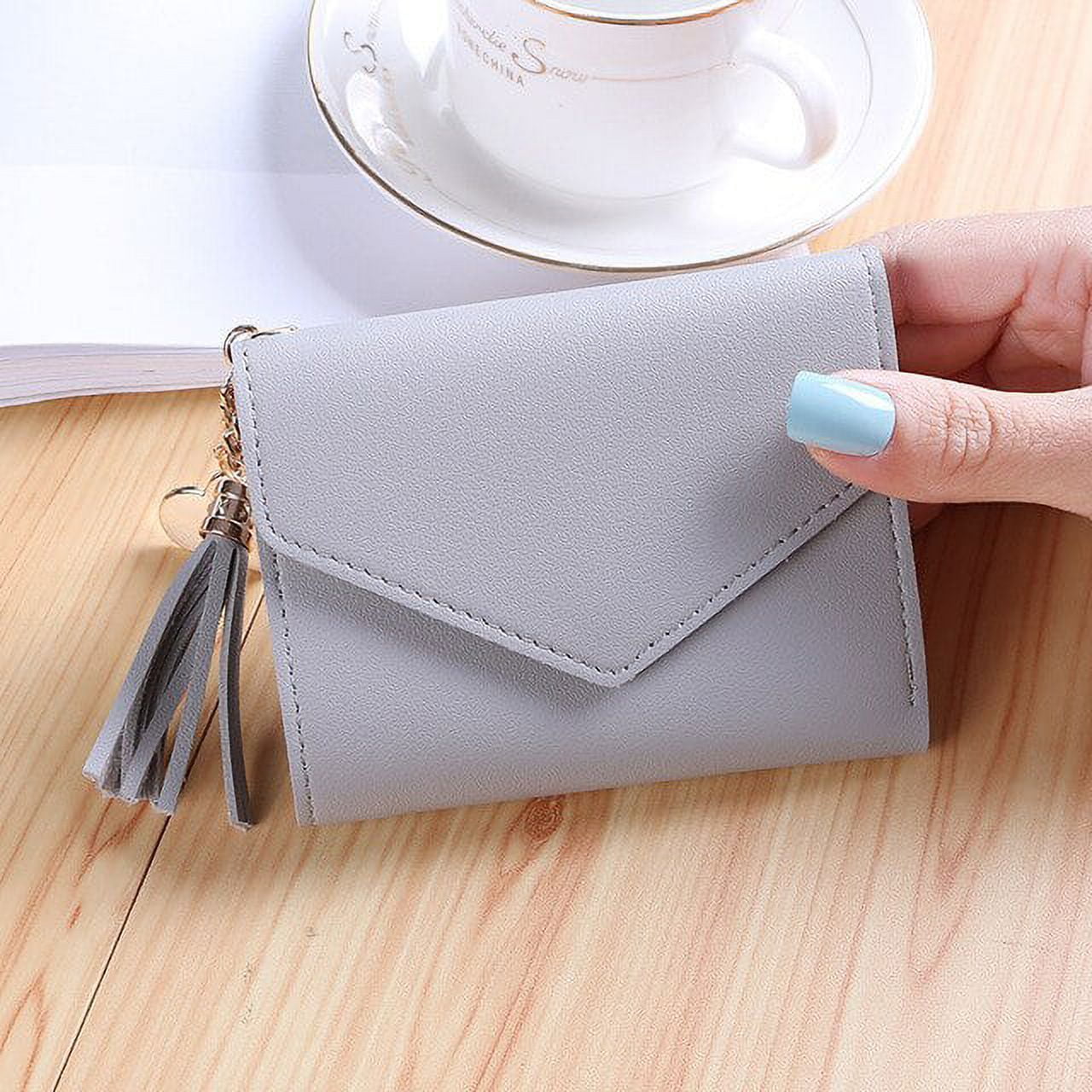 CoCopeaunt Mini Tassel Wallet Women Fashion Purse Female Short Mini ...