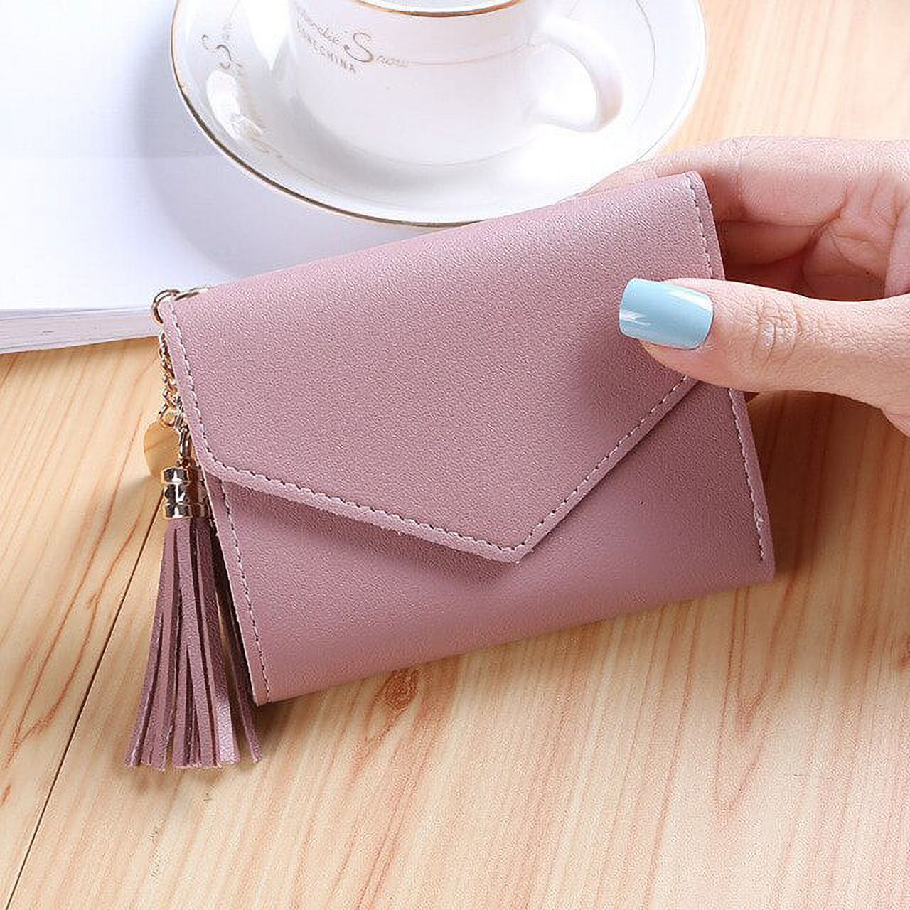 CoCopeaunt Mini Tassel Wallet Women Fashion Purse Female Short Mini ...
