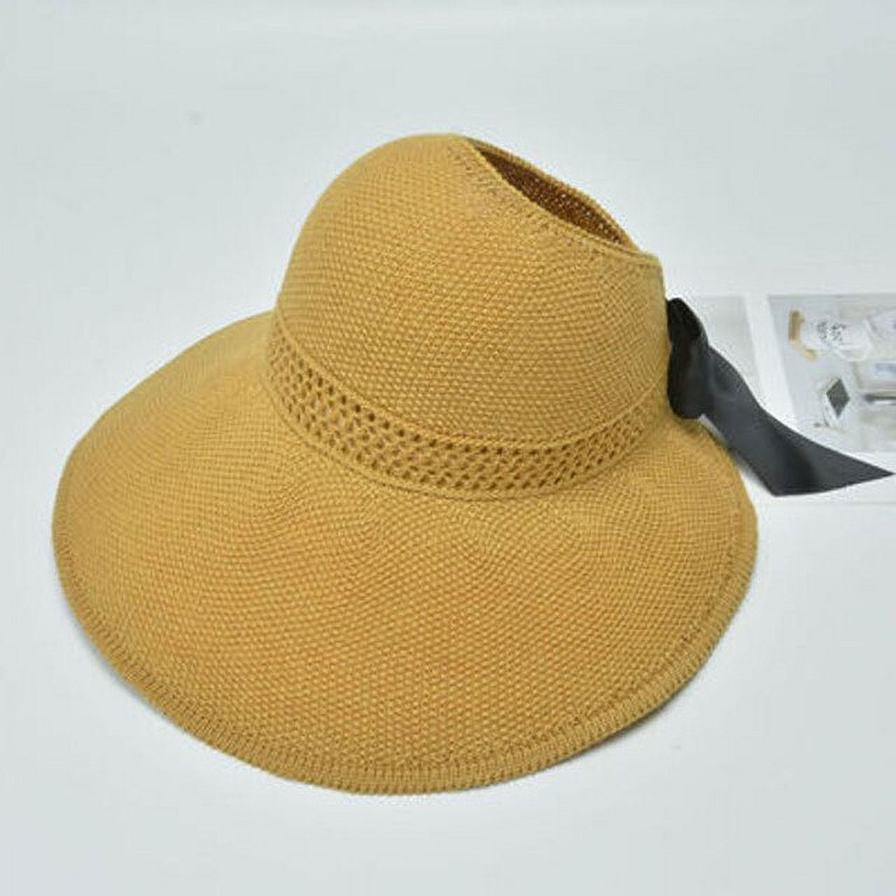 CoCopeaunt New Bow Knitting Empty Hat Woman Summer Sun Block Big ...