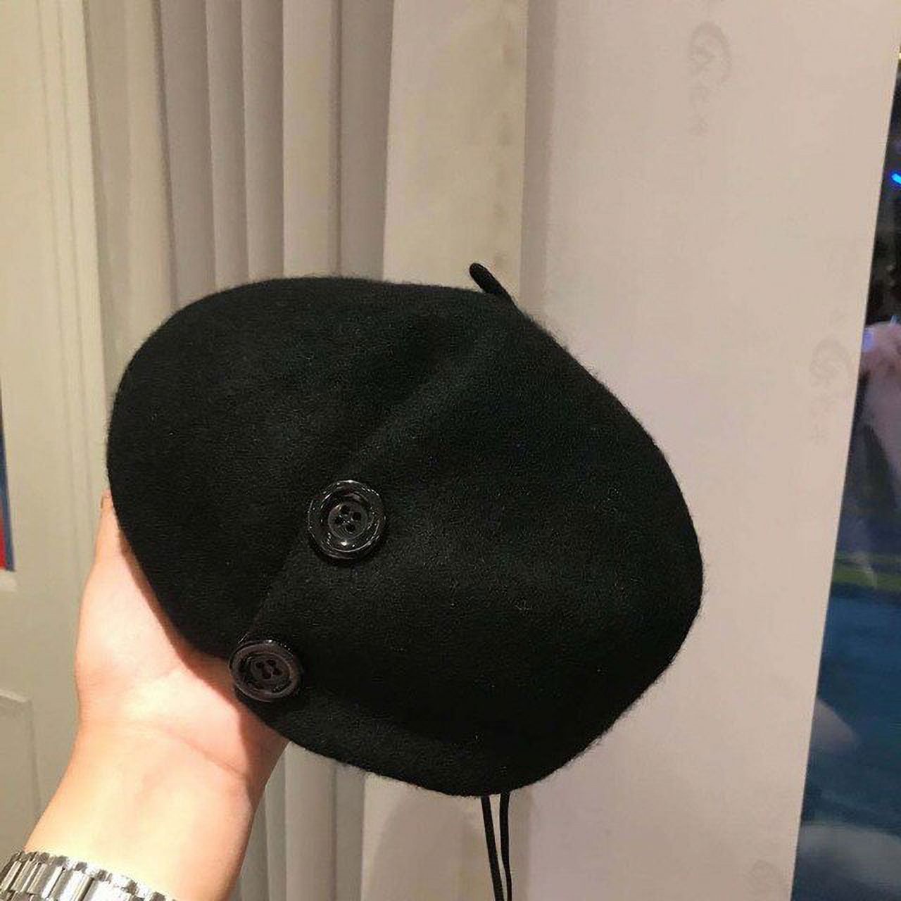 CoCopeaunt Pleated Beret Female Autumn Winter Button Painter Cap Wool ...