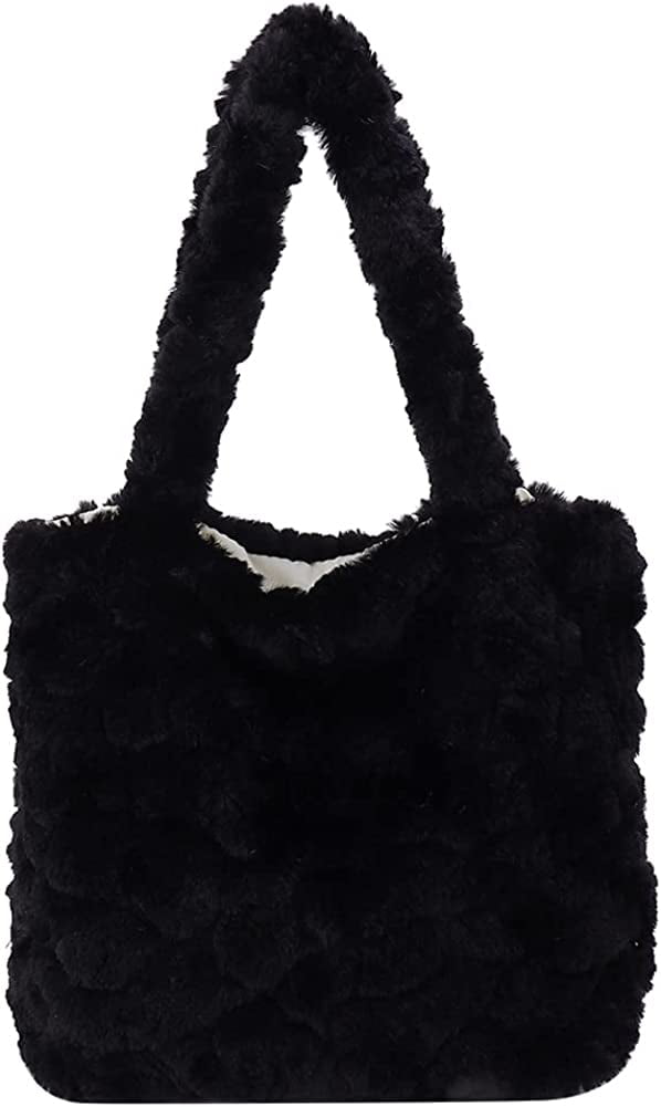 CoCopeaunt Plush Underarm Bag, Ladies Fluffy Shoulder Bag, Women Furry ...