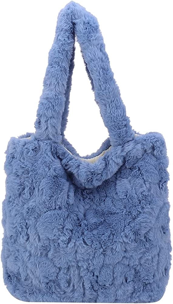 CoCopeaunt Plush Underarm Bag, Ladies Fluffy Shoulder Bag, Women Furry ...