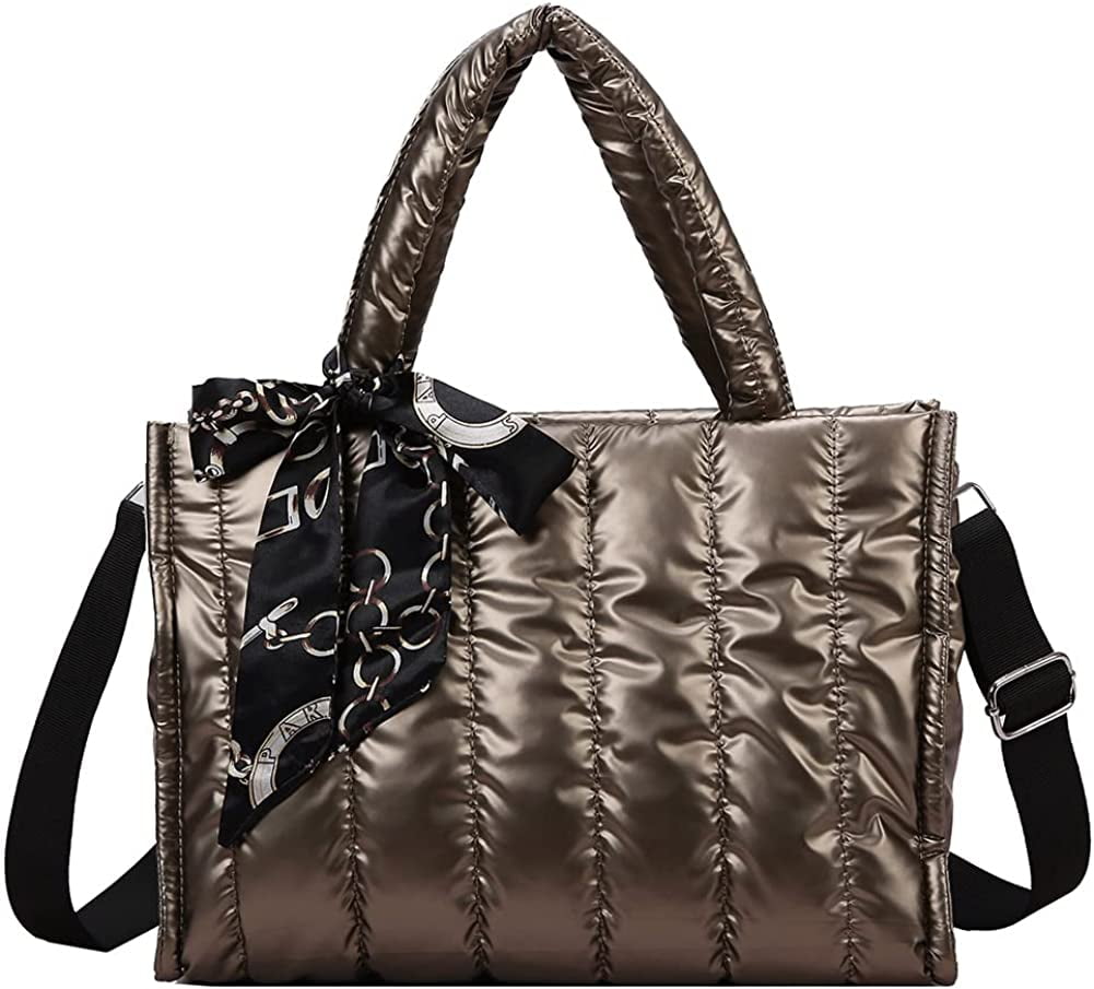 CoCopeaunt Puffer Tote Bag for Women Quilted Padded Handbag Puffy Tote ...