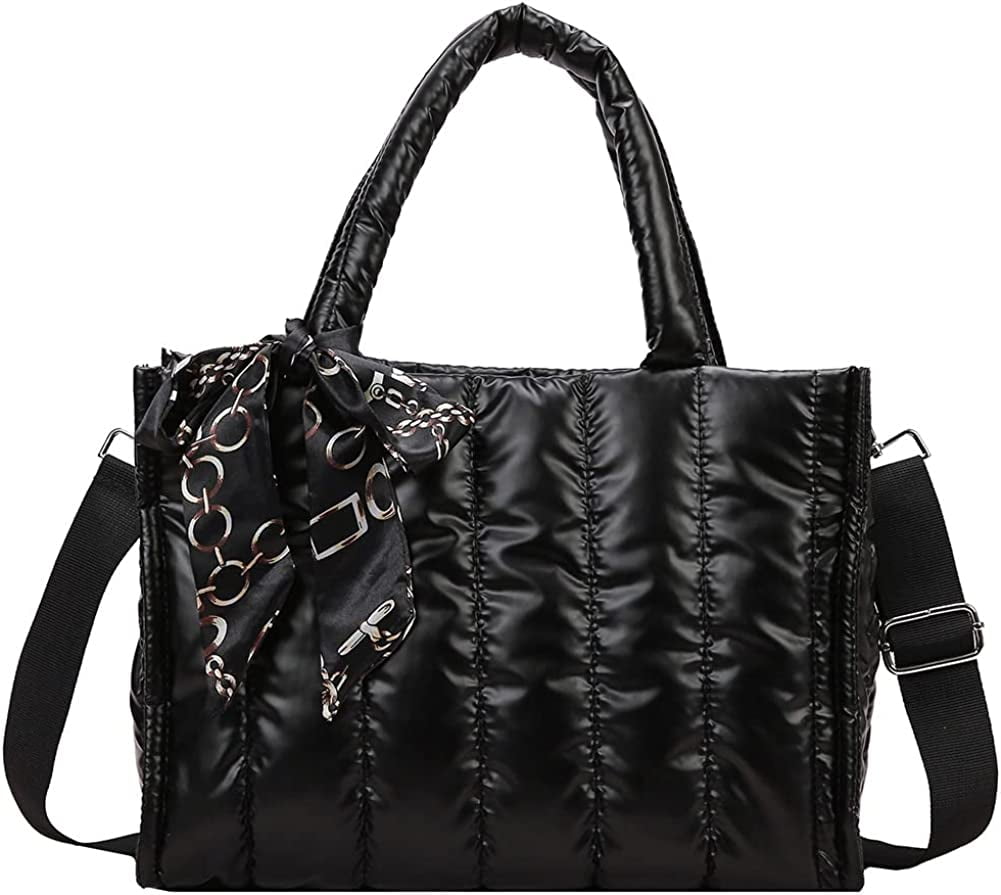 CoCopeaunt Puffer Tote Bag for Women Quilted Padded Handbag Puffy Tote ...