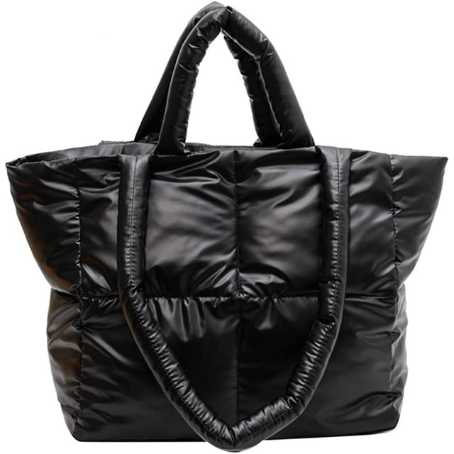 CoCopeaunt Puffer Tote Bag for Women Quilted Puffy Handbag Light Winter ...