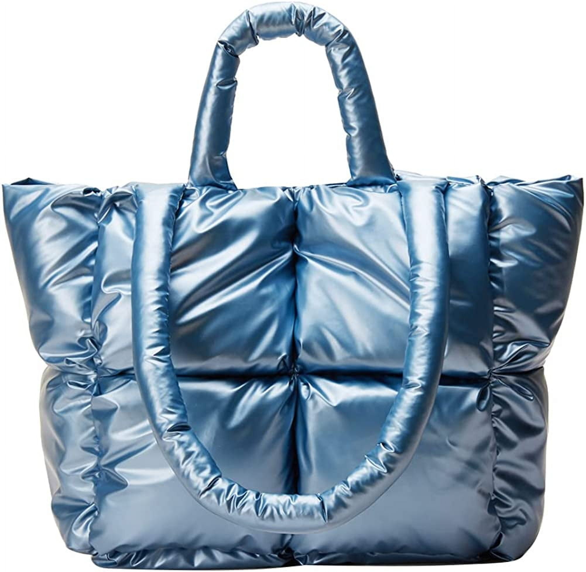 CoCopeaunt Puffer Tote Bag for Women Quilted Puffy Handbag Light Winter ...