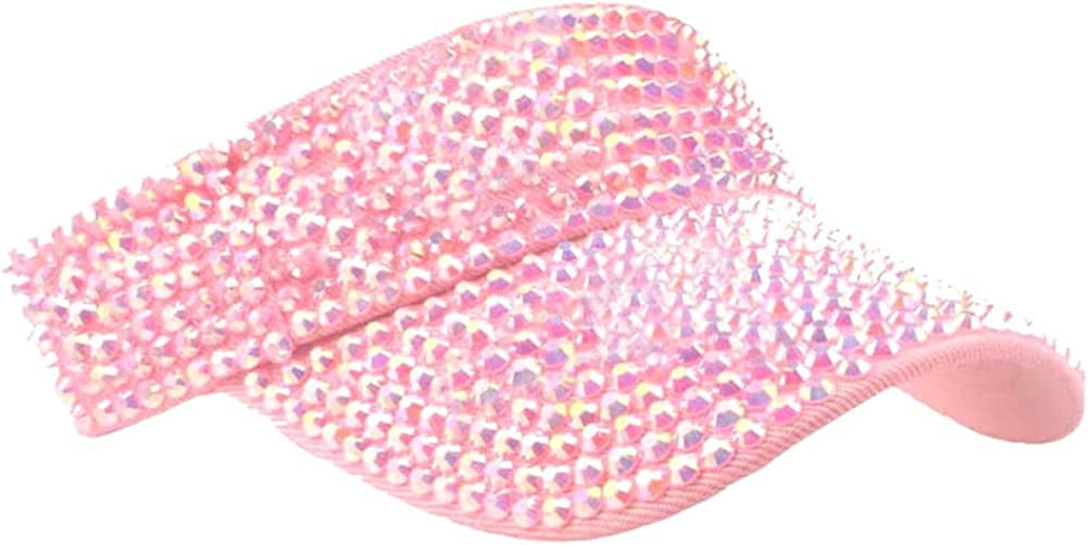 CoCopeaunt Shiny Rhinestone Sun Visor for Women Men Fashion Soft Hats ...
