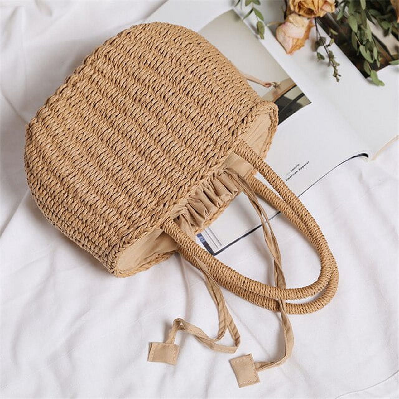 CoCopeaunt Simple Design Straw Handbags For Women Handmade Bohemian ...