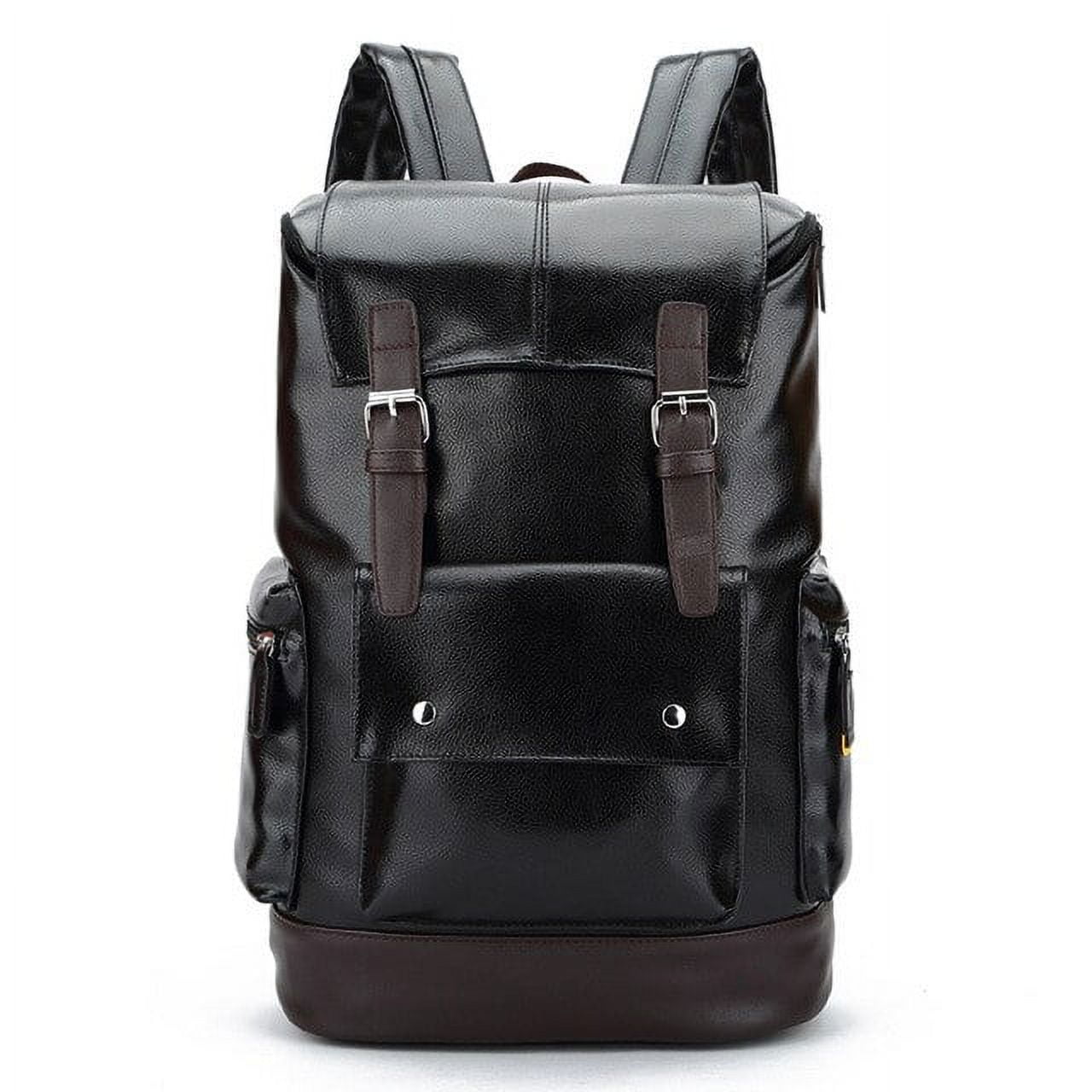 CoCopeaunt Simple Patchwork Large Capacity Mens Leather Backpack For ...