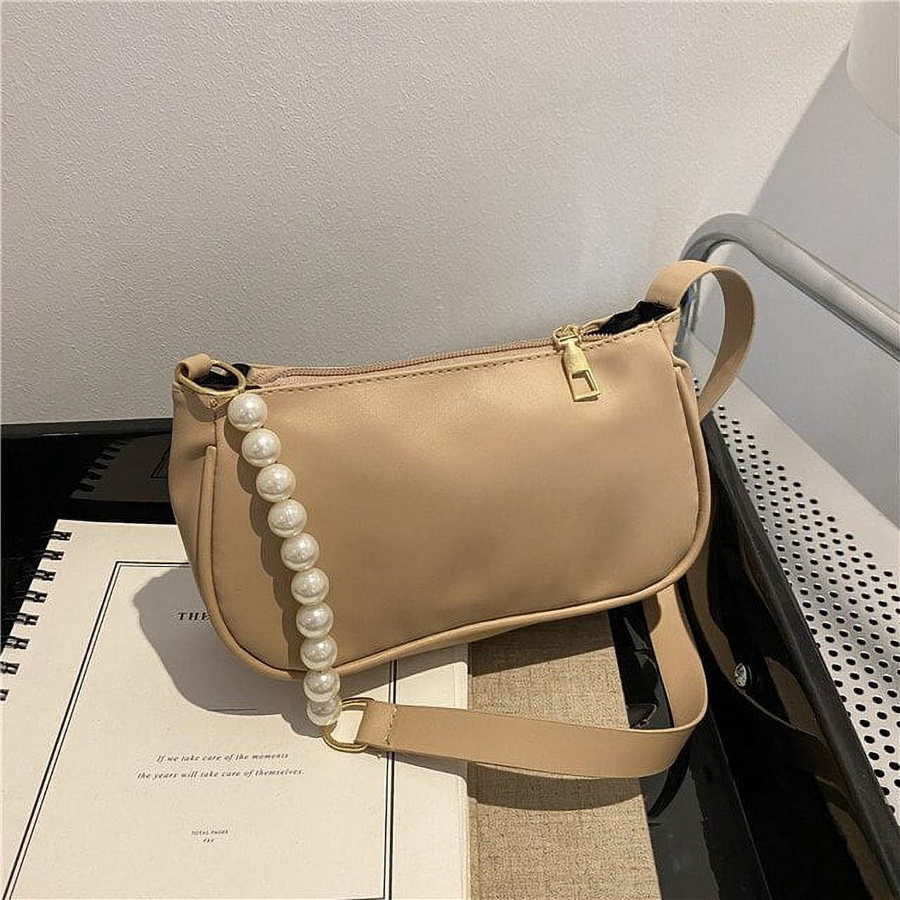 CoCopeaunt Solid Pearl Chain Shoulder Totes Underarm Top Handle Bag ...