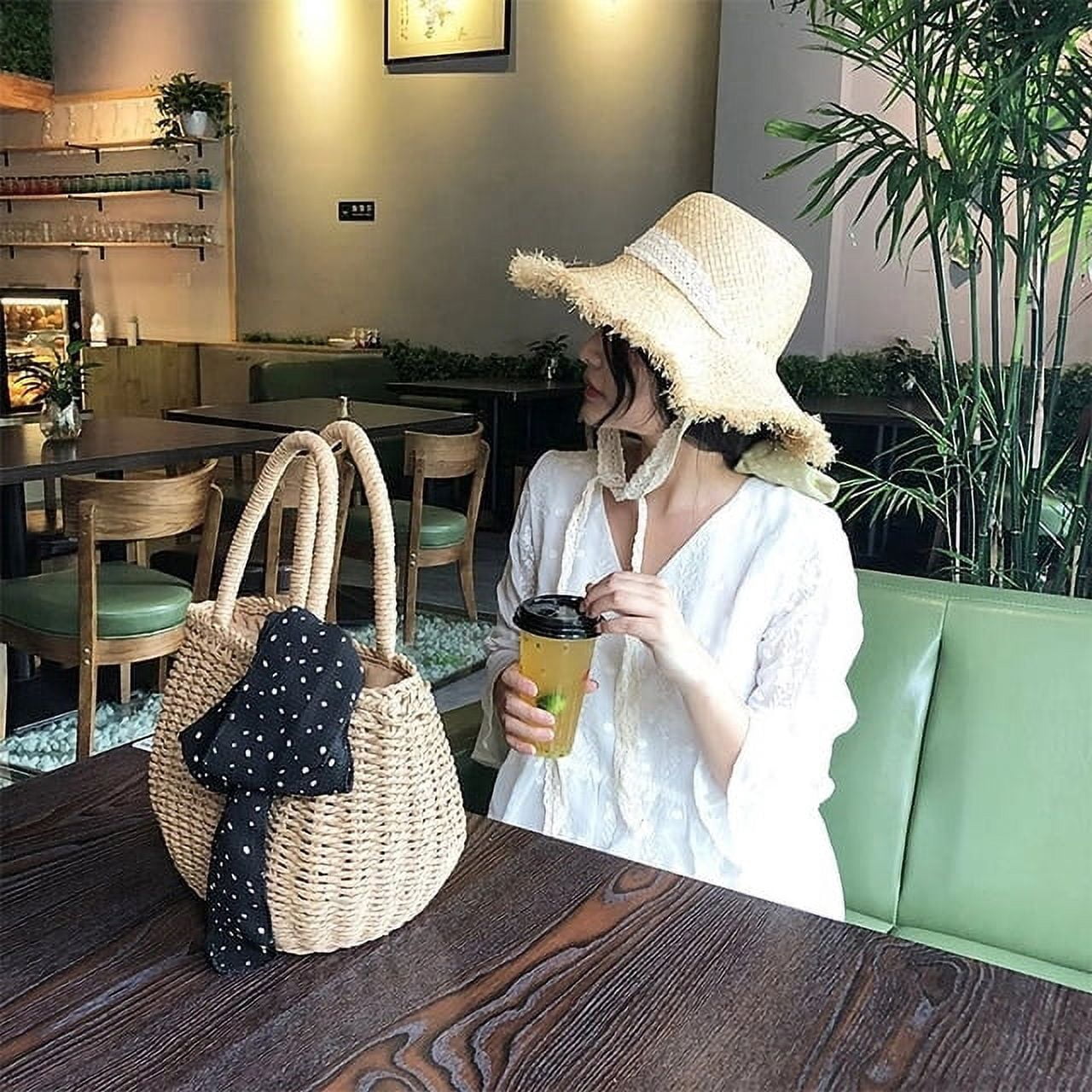 CoCopeaunt Straw Bags for Women Summer Hand-Woven Rattan Bag Handmade ...