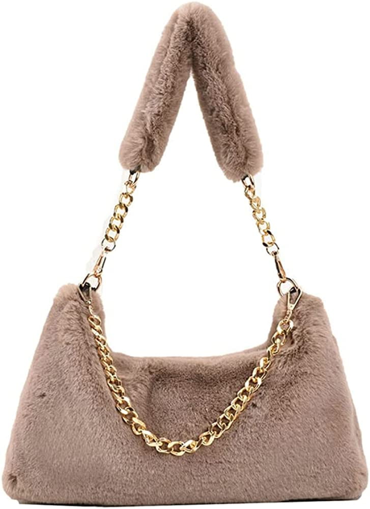 CoCopeaunt Tote Bag Women Fuffy Fleece Plush Trendy Shoulder Bag Ladies ...