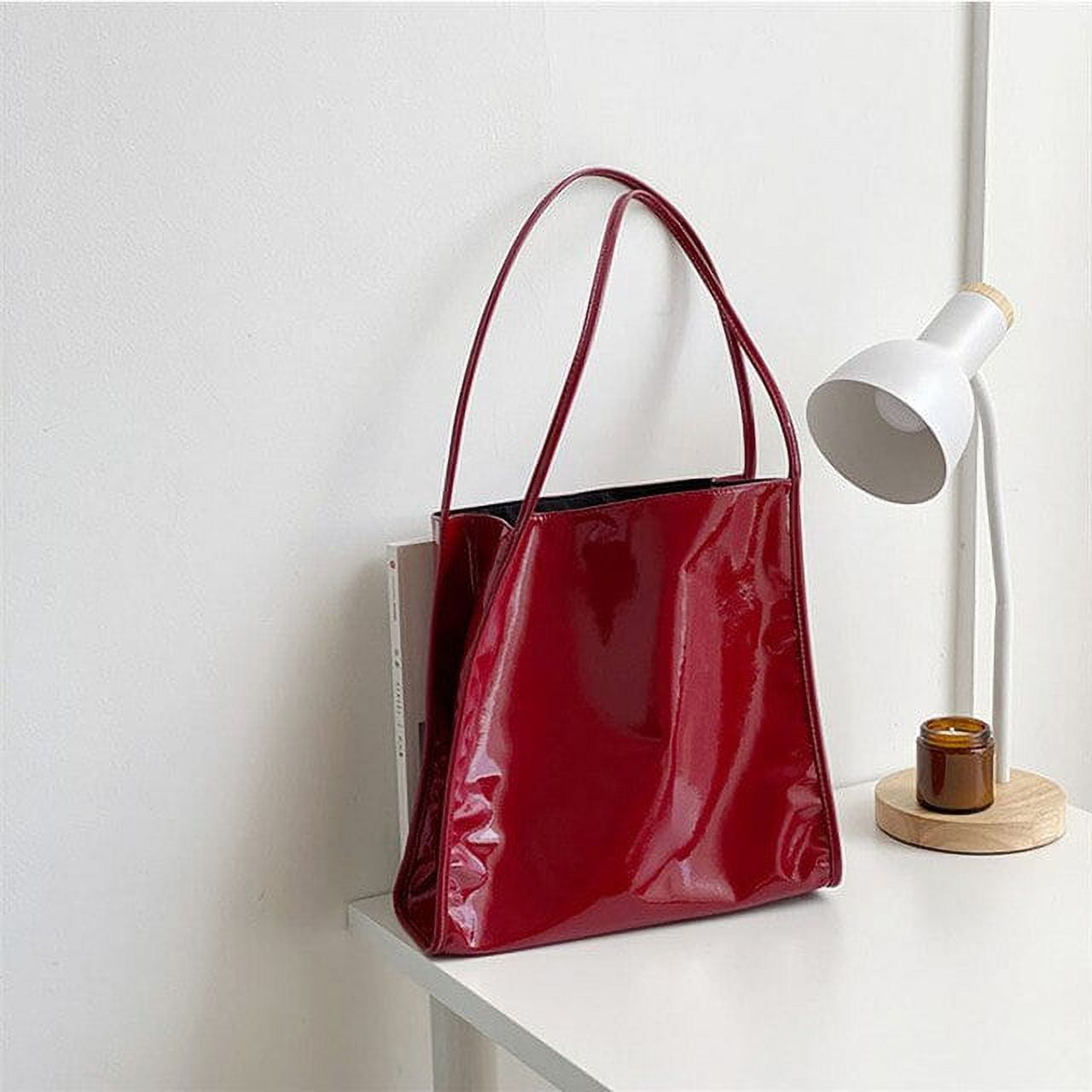 CoCopeaunt Vintage Style Shoulder Bags for Women Patent Leather Two ...