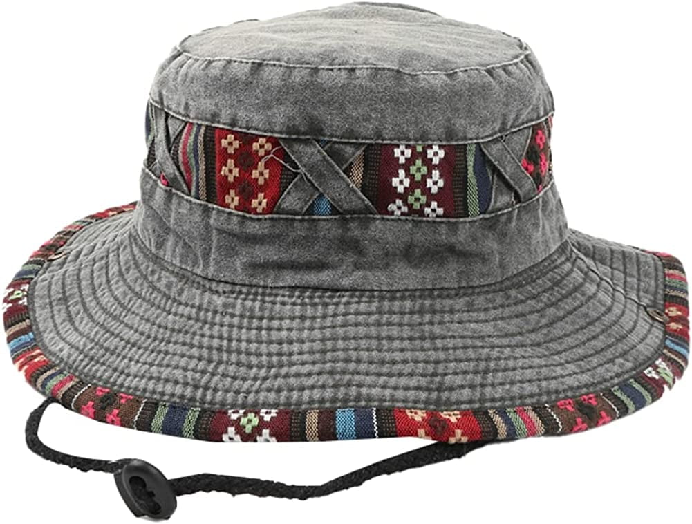 CoCopeaunt Wide Brim Bucket Hat for Women Men Denim Cowboy Hat Sun ...