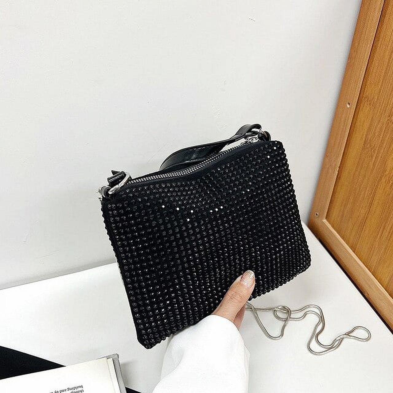 CoCopeaunt Women Bag Crossbody Chain Bag Retro Shoulder Bag Rhinestone ...