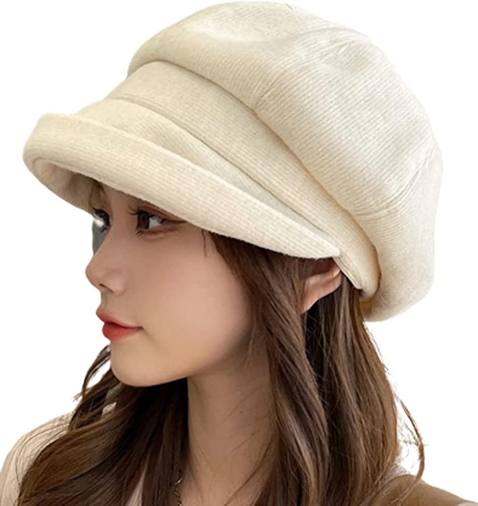 CoCopeaunt Women Newsboy Caps Casual Visor Beret Hat Cozy Retro Vintage ...