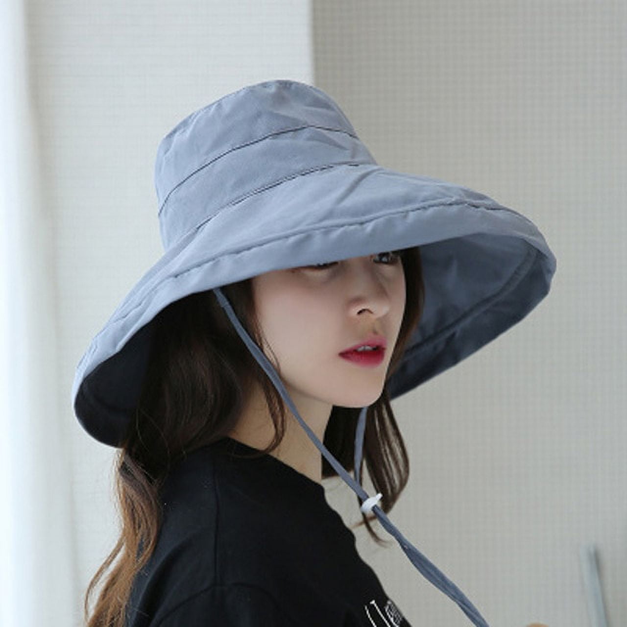 Cocopeaunts 1pc Summer Big Brim Sun Hat For Female Seaside Sun