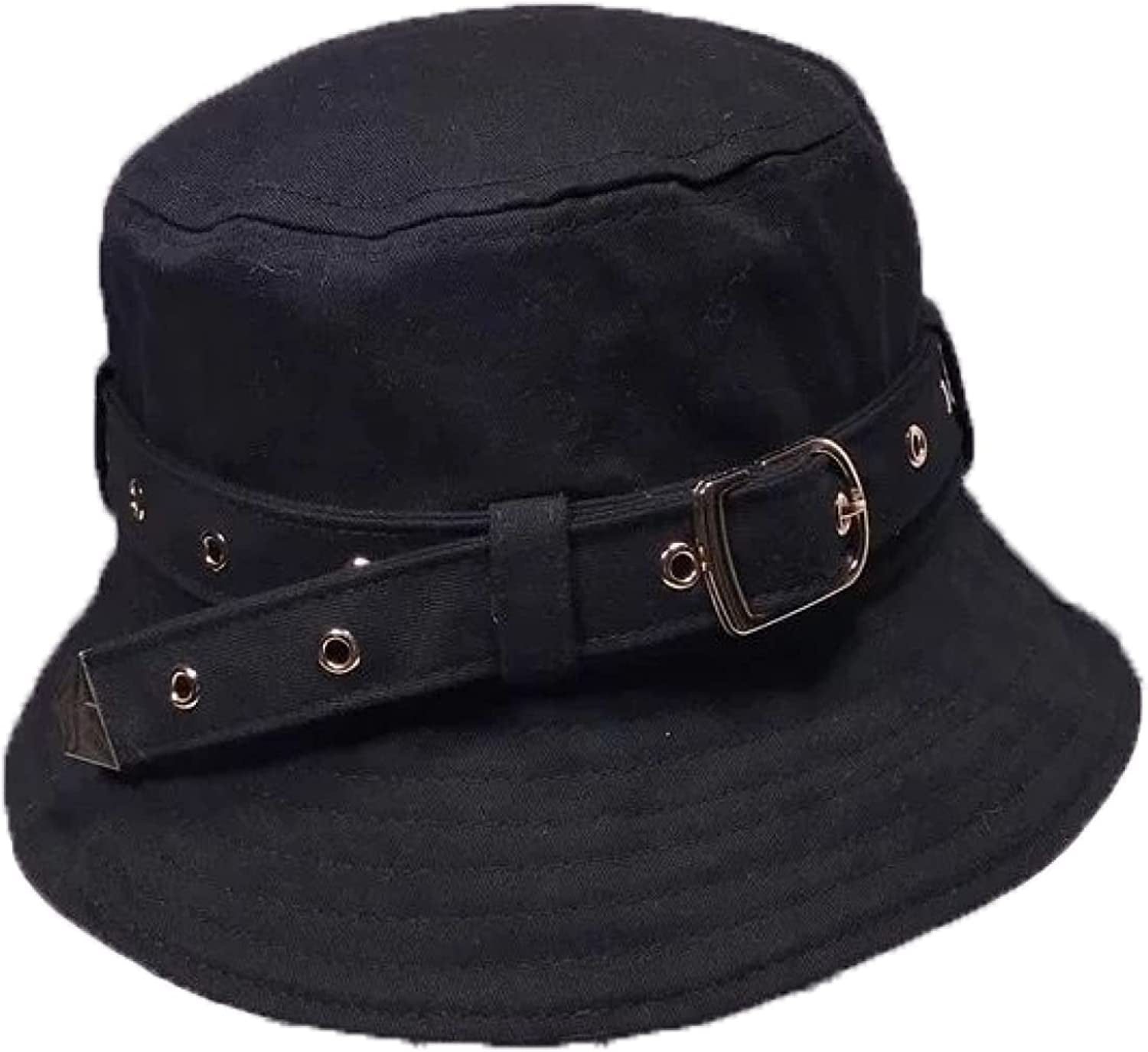 CoCopeaunts Beach Bucket Hat Women Vintage Solid Color Metal Button ...