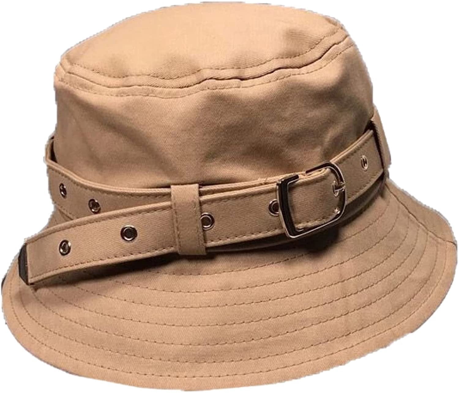 CoCopeaunts Beach Bucket Hat Women Vintage Solid Color Metal Button ...